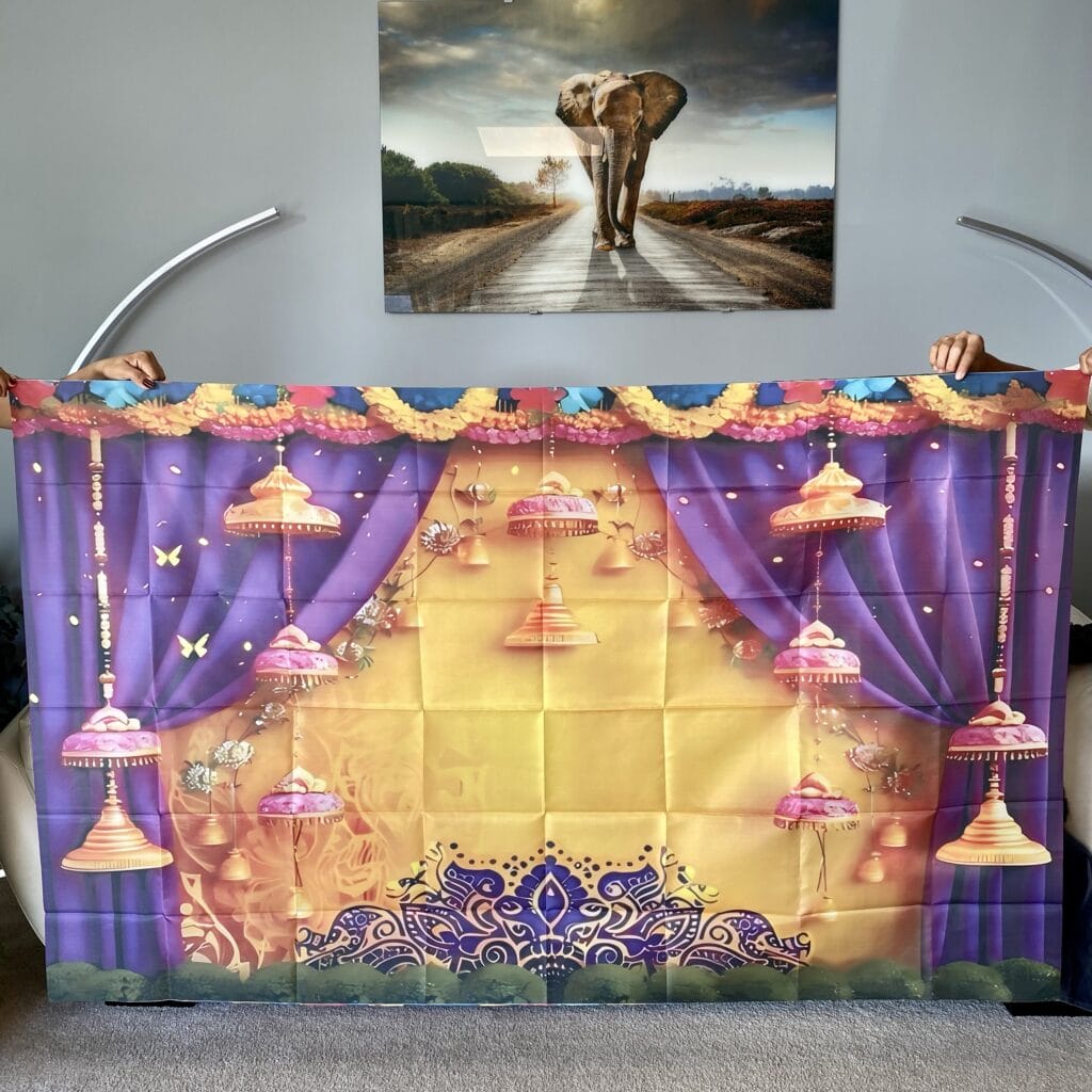 Festive Party Backdrop 180×110 cm – Reusable | MATES Handicrafts